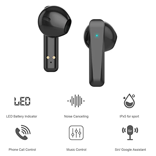 Wireless Earbuds,Bluetooth 5.3 Ear Buds Stereo Bass,Bluetooth Headphones in Ear Noise Cancelling Mic,IP7 Waterproof Earphones Sports Ear pods,Air Buds Pro 32H Playtime for iPhone/Android/Samsung