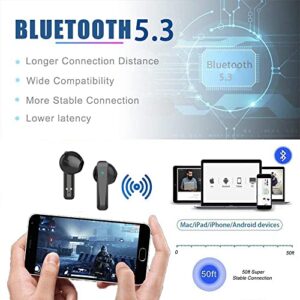 Wireless Earbuds,Bluetooth 5.3 Ear Buds Stereo Bass,Bluetooth Headphones in Ear Noise Cancelling Mic,IP7 Waterproof Earphones Sports Ear pods,Air Buds Pro 32H Playtime for iPhone/Android/Samsung