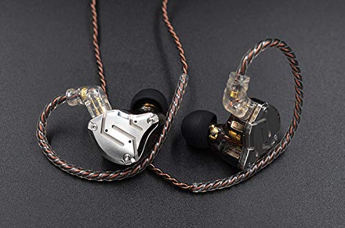 KZ ZS10 Pro in Ear Monitor Earbuds Headphone, HiFi KZ Earphone with 4BA and 1DD Drivers, KZ Upgraded ZS10 Pro with Detachable 0.75mm 2 Pin 6N OFC Cable (Black No Mic)……