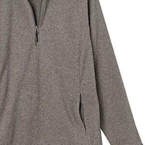 Amazon Essentials Women's Classic-Fit Long-Sleeve Quarter-Zip Polar Fleece Pullover Jacket (Available in Plus Size), Charcoal Heather, Medium