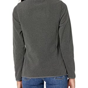 Amazon Essentials Women's Classic-Fit Long-Sleeve Quarter-Zip Polar Fleece Pullover Jacket (Available in Plus Size), Charcoal Heather, Medium