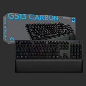 Logitech G513 Carbon LIGHTSYNC RGB Mechanical Gaming Keyboard with GX Brown Switches - Tactile