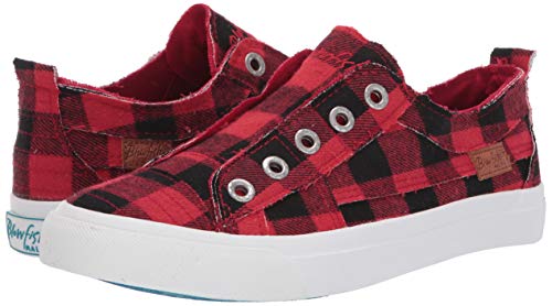 Blowfish Malibu womens Play Sneaker, Red Buffalo Check, 6 US