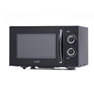 commercial chef chmh900b6c 0.9 cubic foot countertop microwave, compact, rotary control, black