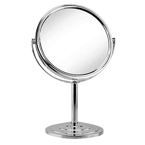 Schliersee Magnifying Vanity Table Mirror Double Sided 7 Inch Swivel 3X Magnification Makeup Standing Mirror