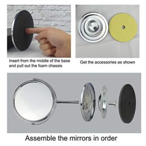 Schliersee Magnifying Vanity Table Mirror Double Sided 7 Inch Swivel 3X Magnification Makeup Standing Mirror