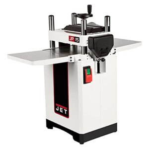 jet jwp-15bhh, 15-inch planer, helical cutterhead, 3hp, 1ph 230v (722155)