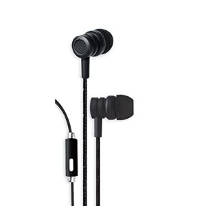 bytech wired earbud headphones, black, byaueb129bk