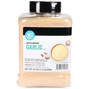 amazon brand - happy belly granulated garlic, 24 ounce