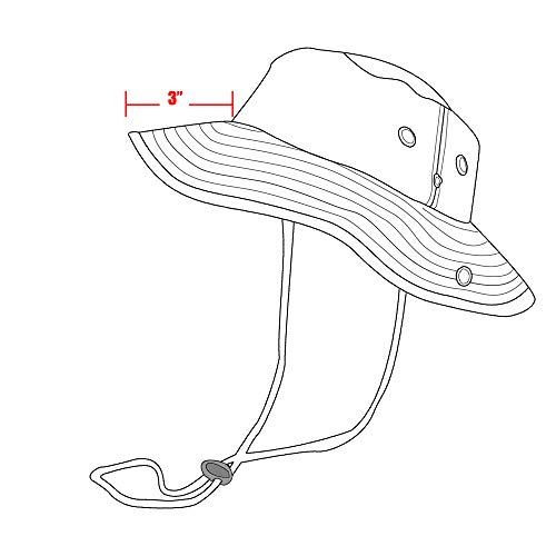 Bucket Hat Hiking Fishing Wide Brim UV Sun Protection Safari Unisex Boonie (Camel, Large/X-Large)