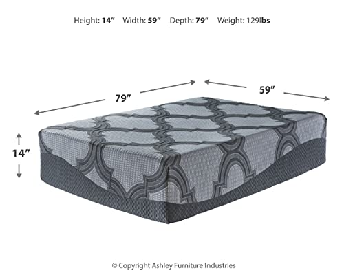 Signature Design by Ashley Queen Size 14 Inch Hybrid Mattress with Cooling Gel Memory Foam and Lumbar Support Form