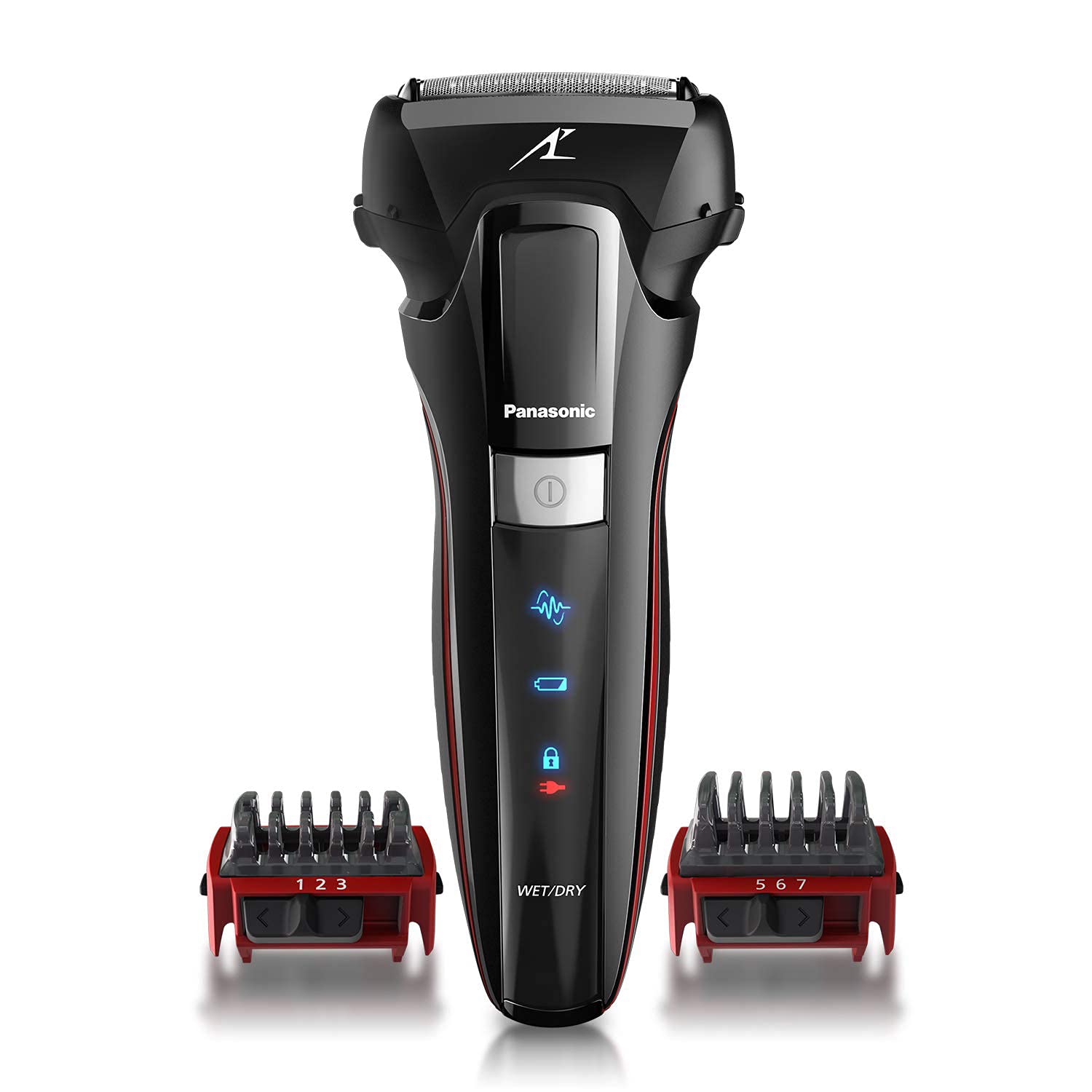 Panasonic Hybrid Wet Dry Shaver, Trimmer & Detailer with Two Adjustable Trim Attachments, Pop-up Precision Detail Trimmer & Shave Sensor Technology, Cordless Razor for Men, ES-LL41-K, Black