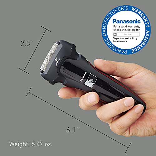 Panasonic Hybrid Wet Dry Shaver, Trimmer & Detailer with Two Adjustable Trim Attachments, Pop-up Precision Detail Trimmer & Shave Sensor Technology, Cordless Razor for Men, ES-LL41-K, Black