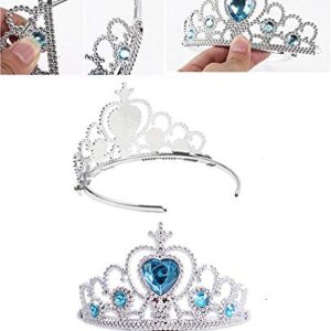 10Pcs Girls Princess Dress up Accessories Tutu Skirt Princess Tiara Crown Set Princess Party Decorations Gifts Party Favors Costume for Girls