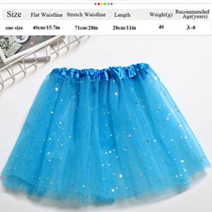 10Pcs Girls Princess Dress up Accessories Tutu Skirt Princess Tiara Crown Set Princess Party Decorations Gifts Party Favors Costume for Girls