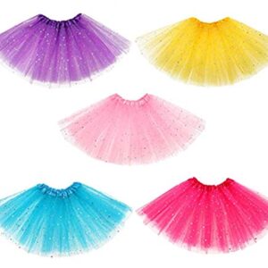 10Pcs Girls Princess Dress up Accessories Tutu Skirt Princess Tiara Crown Set Princess Party Decorations Gifts Party Favors Costume for Girls