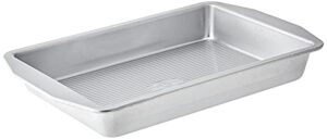 usa pan american bakeware classics 9 x 13-inch rectangular lasagna, cake and brownie pan, aluminized steel, 9 x 13 inch