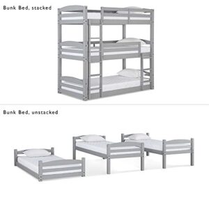 DHP Phoenix Triple Bunk Bed, Gray