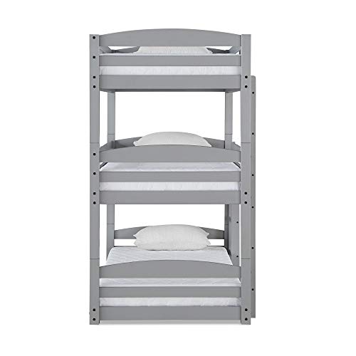 DHP Phoenix Triple Bunk Bed, Gray