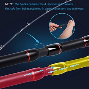 Sougayilang Ultralight Fishing Rod Reel Combos Portable Light Weight High Carbon 4 Pc Baitcaster Fishing Pole with Baitcasting Reel for Travel Freshwater Fishing-2.1M with Right Handed