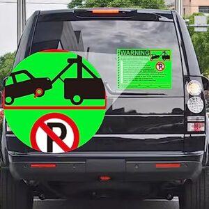 Parking Violation Stickers Notice Parking Violation Stickers Tow Warning You are Illegally Parked Multi Reasons 50 pcs Private Parking Warning Sticker for Car Window Fluorescent Green 5.5X7.5 inch