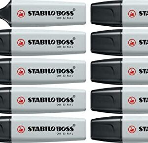 STABILO Highlighter BOSS ORIGINAL Pastel Box of 10 Dusty Grey