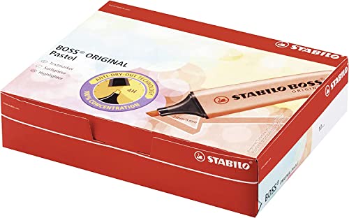 STABILO Highlighter BOSS ORIGINAL Pastel Box of 10 Dusty Grey