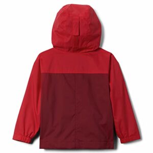 Columbia Big Boy's Rain-Zilla Jacket, Waterproof, Reflective Outerwear, red jasper/mountain Red, Medium