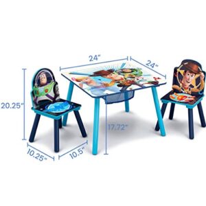 Delta Children Kids Table and Chair Set With Storage (2 Chairs Included) - Ideal for Arts & Crafts, Snack Time, Homeschooling, Homework & More, Disney/Pixar Toy Story 4