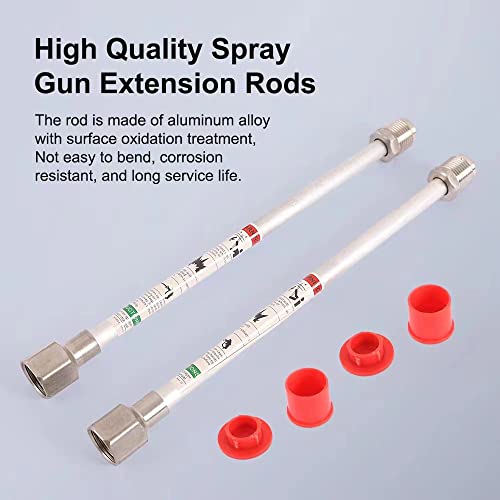 Extension Rod for Sprayer Airless Nozzle Extension Spray Gun Paint 2Pcs x 30CM (11.8Inch)