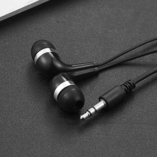 Hongzan 100 Pack Classroom Earbuds Bulk for School Kids Children, Wholesale Durable Earphones Class Set Headphones for Students (Black)