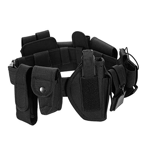 Fbest Modular Tactical Belt Duty Belt Police Security Law Enforcement Military Duty Utility Belt with Pouches Holster Gear