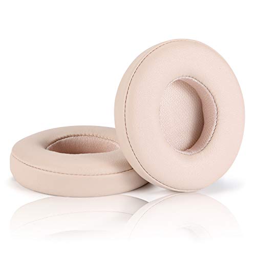 Replacement Earpad Cover, Ear Cushion Pads Compatible with Solo 2.0 3.0 Wireless Headphones by Dr. Dre 1 Pair (Light Pink)