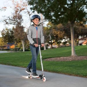 Razor Spark Ultra Kick Scooter for Kids Ages 8+ - Ultra Bright LED Wheels, Rear-fender brake, Adjustable Handlebars, For Riders up to 143 lbs