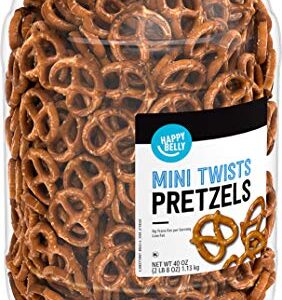 Amazon Brand - Happy Belly Mini Twist Pretzels, 2.5 Pound (Pack of 1)