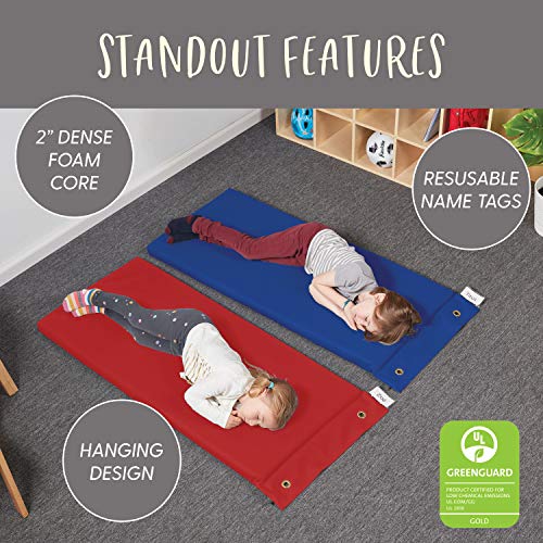 Factory Direct Partners 10498-AS Hanging Rest Mat - Daycare and Preschool Nap Mats (6-Piece) - Assorted