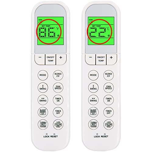 Replacement Remote Control for Midea ComfortStar FrigidaireAC Cooper&Hunter AC Air Conditioner RG36B/BGE RG36F/BGEF RG36A/BGEF-AR3 RG36B/BGCE RG36Y1/BGCEFU2 RG36F1/BGEFU1 RG36B4(B)/BGE RG36B2/BGEF