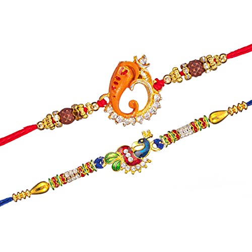 TIED RIBBONS Rakhi for Brother with Gift | Rakhi Set of 2 | Rakhi Card | Roli Chawal Tika - Rakhi Thread | Raksha bandhan Rakhi Bracelet for Brother | Bhai Rakhi Gifts for Brother