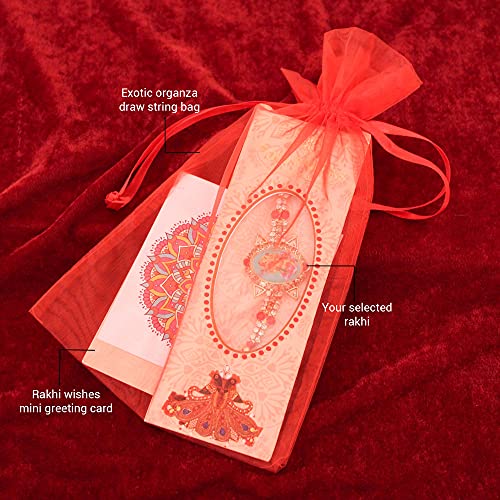 TIED RIBBONS Rakhi for Brother with Gift | Rakhi Set of 2 | Rakhi Card | Roli Chawal Tika - Rakhi Thread | Raksha bandhan Rakhi Bracelet for Brother | Bhai Rakhi Gifts for Brother