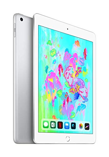 Apple iPad 9.7 inches (Early 2018) 32GB, WiFi + 4G LTE - Silver (Renewed)