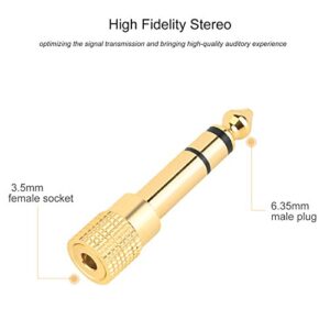 Valefod [Updated Version] 5-Pack Stereo Audio Adapter 6.35mm (1/4 inch) Male to 3.5mm (1/8 inch) Female Headphone Jack