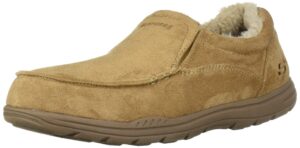 skechers men's 66445 expected x slipper, tan, 12 medium us