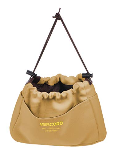 Vercord Canvas Handbag Organizers, Sturdy Purse Insert Organizer Bag in Bag, 10 Pockets Khaki Small