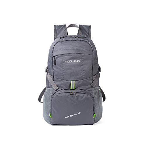 Sharkborough NODLAND Lightweight Backpack, 35L Foldable Hiking Daypack Gray