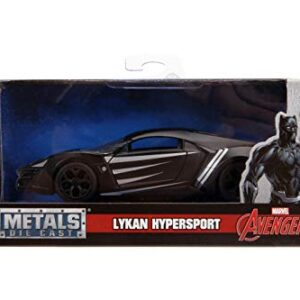 Jada Toys Metals Die-Cast Avengers W Motors Lykan HyperSport, 1:32 Scale Die-Cast Vehicle Black (JA30302)