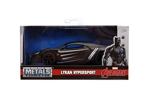 Jada Toys Metals Die-Cast Avengers W Motors Lykan HyperSport, 1:32 Scale Die-Cast Vehicle Black (JA30302)