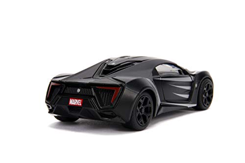 Jada Toys Metals Die-Cast Avengers W Motors Lykan HyperSport, 1:32 Scale Die-Cast Vehicle Black (JA30302)