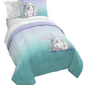 Jay Franco Disney The Little Mermaid Make A Splash 7 Piece Full Bed Set - Includes Comforter & Sheet Set - Bedding Features Ariel - Super Soft Fade Resistant Microfiber - (Official Dinsey Product)…