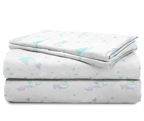 Jay Franco Disney The Little Mermaid Make A Splash 7 Piece Full Bed Set - Includes Comforter & Sheet Set - Bedding Features Ariel - Super Soft Fade Resistant Microfiber - (Official Dinsey Product)…