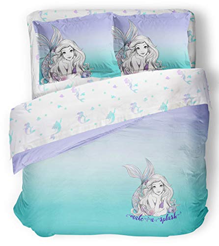 Jay Franco Disney The Little Mermaid Make A Splash 7 Piece Full Bed Set - Includes Comforter & Sheet Set - Bedding Features Ariel - Super Soft Fade Resistant Microfiber - (Official Dinsey Product)…